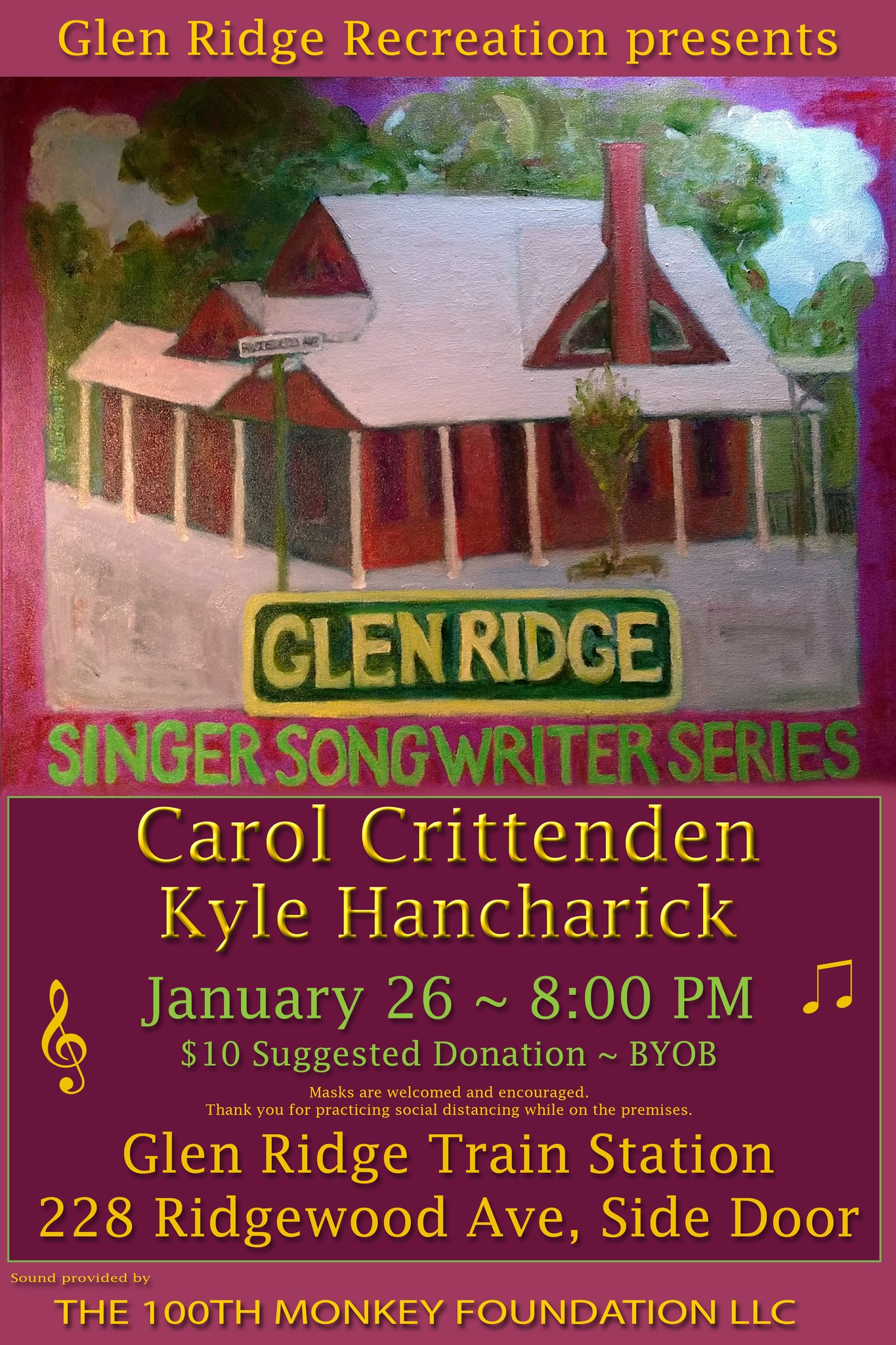 Glen Ridge Singer Songwriter Series – Singer/Songwriter
